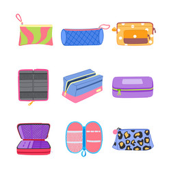 Box pencil case cartoon Royalty Free Vector Image