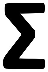 Sigma greek lowercase symbol flat icon Royalty Free Vector