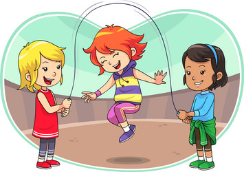 Cartoon Children Skipping Vector Images (over 440)