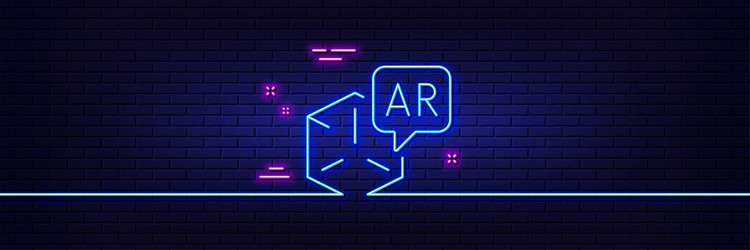 Augmented reality line icon vr simulation sign Vector Image