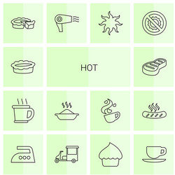 Hot icons Royalty Free Vector Image - VectorStock