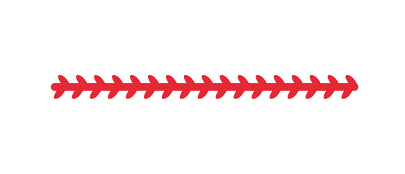 Red stitches of baseball stitch design Royalty Free Vector