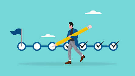 Business progress step towards targets Royalty Free Vector