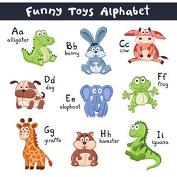 Cartoon animals alphabet Royalty Free Vector Image