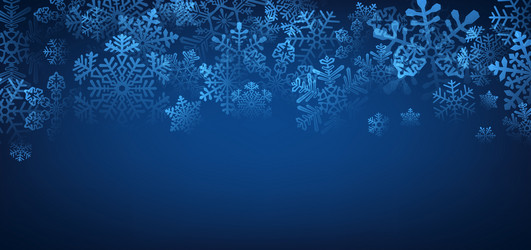 Dark blue winter background with detailed Vector Image