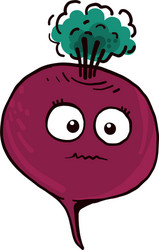 Purple radish on a white background Royalty Free Vector