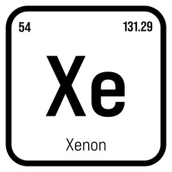 Xenon xe periodic table element Royalty Free Vector Image