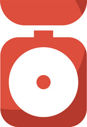 Red weighing scale on a white background Vector Image