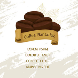 Hand drawn coffee plantation posts Royalty Free Vector Image