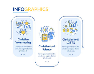 Modern christianity loop infographic template Vector Image