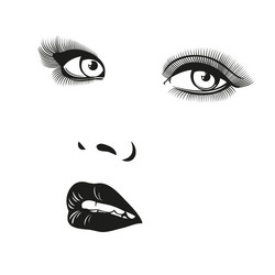 Beautiful face Royalty Free Vector Image - VectorStock