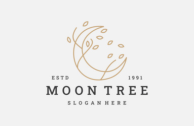 Moon with Tree Logo Vector Images (over 1,800)