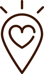 Heart pointer location Royalty Free Vector Image