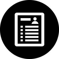 Profile user details icon gray graphics Royalty Free Vector