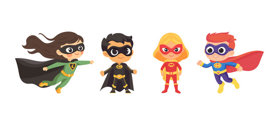 Kids Action Verbs Set Royalty Free Vector Image