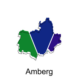 Ahlen map map of the germany country borders Vector Image