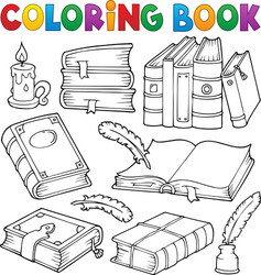 Old books theme set 1 Royalty Free Vector Image