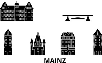 Germany mainz wood tower travel landmark Vector Image