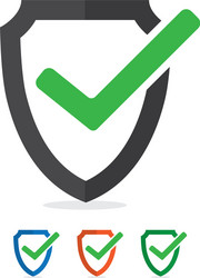 Shield check mark icon Royalty Free Vector Image