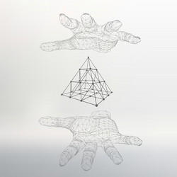 Hands Holding Pyramid Vector Images (over 130)