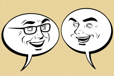 Two men dialogue Royalty Free Vector Image - VectorStock