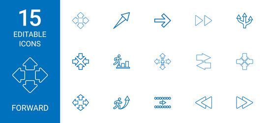 5 forward icons Royalty Free Vector Image - VectorStock