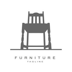Chair logo design isolated on white background Vector Image