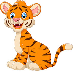 Tiger cartoon Royalty Free Vector Image - VectorStock