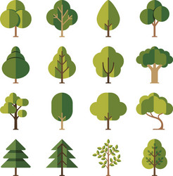 Tree icons Royalty Free Vector Image - VectorStock