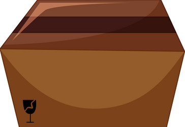 A corrugated box on white background Royalty Free Vector