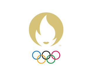 Paris 2024 logo official symbol olympic games Vector Image