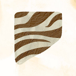 Cute zebra badge element Royalty Free Vector Image