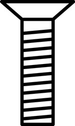 Hex bolt icon outline style Royalty Free Vector Image