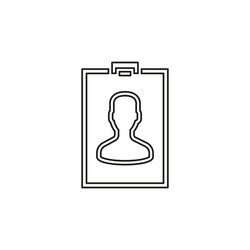 Id cards icon - name tag - identity badge Vector Image