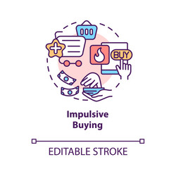 Consumer purchase patterns concept icon Royalty Free Vector