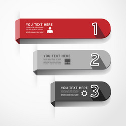 Design number banners template graphic or website Vector Image