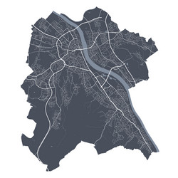 Map of hesse state germany Royalty Free Vector Image