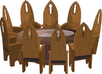 Round table Royalty Free Vector Image - VectorStock