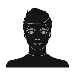 Face of a young guy and appearance Royalty Free Vector Image