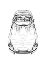 Luxury convertible car coloring pages for adults Vector Image