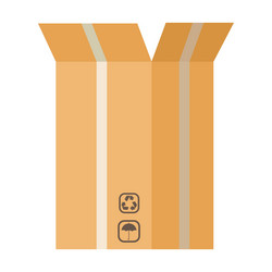 Cardboard box express delivery service objects Vector Image