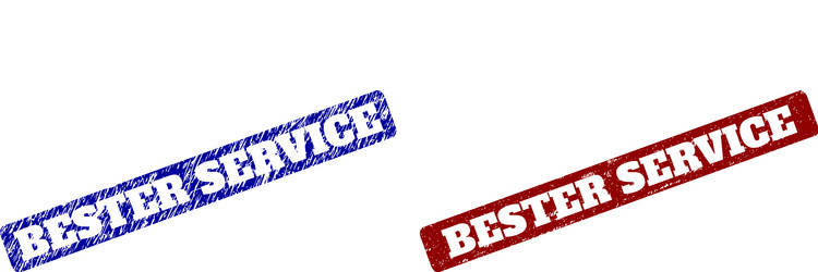 Bester service blue and red round watermarks Vector Image