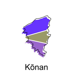 Map city of tokai design high detailed map of Vector Image