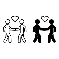 Friends icons black and white of three Royalty Free Vector