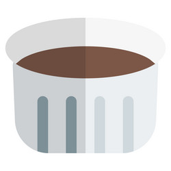 Chocolate souffle light icon Royalty Free Vector Image