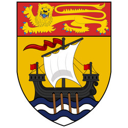 Coat arms fredericton city in canada Royalty Free Vector
