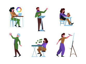 Different characters of creative professions Vector Image