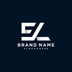 Letter logo with initial e and a for company Vector Image