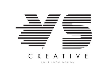 Creative white letters vs v s logo with leading Vector Image
