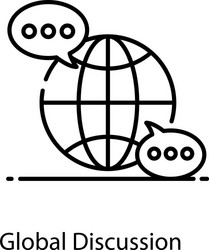 Global discussion Royalty Free Vector Image - VectorStock